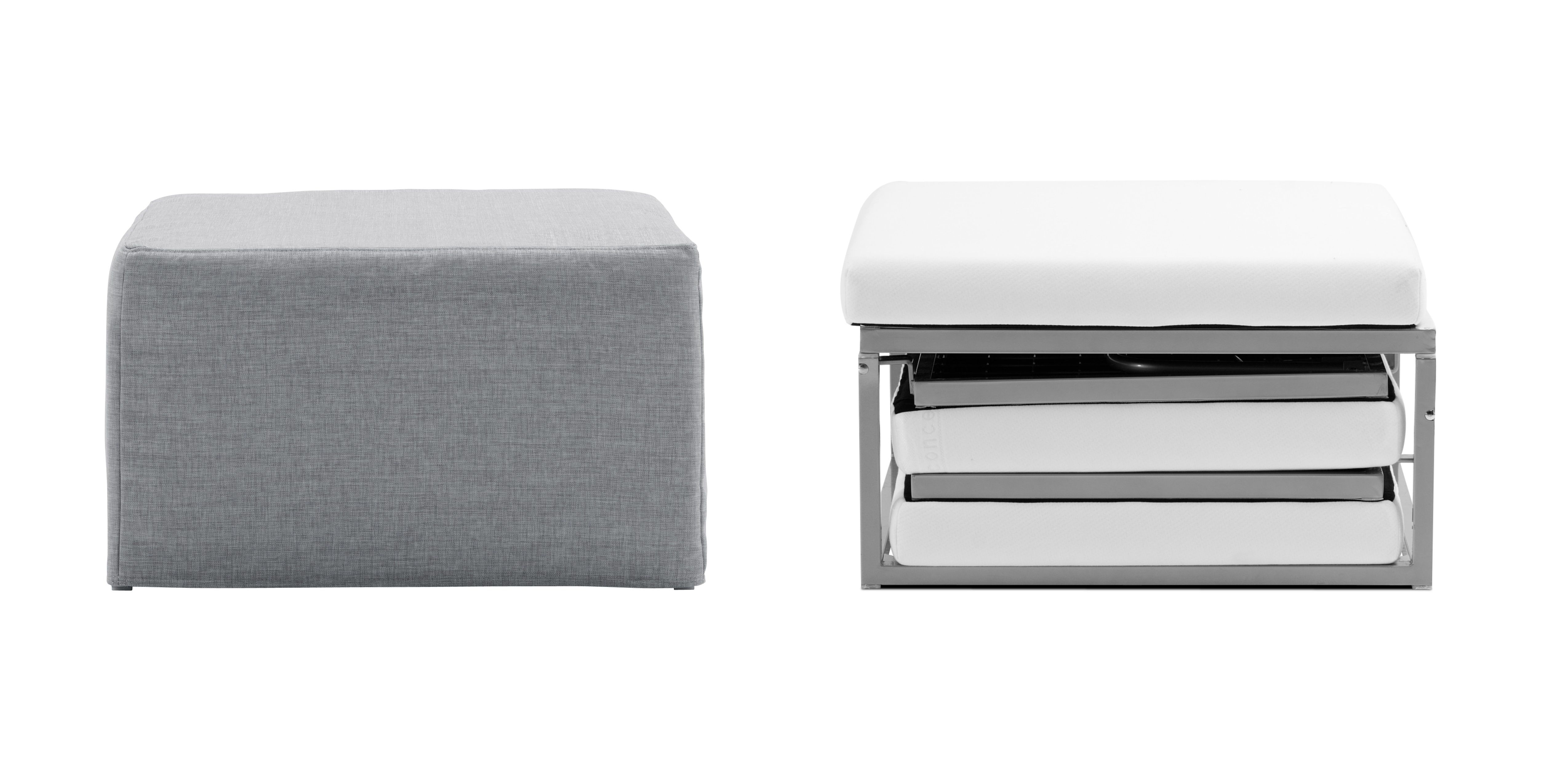 Un Mueble Convertible de Pouf a Cama para Ahorrar Espacio en Casa - Uxban